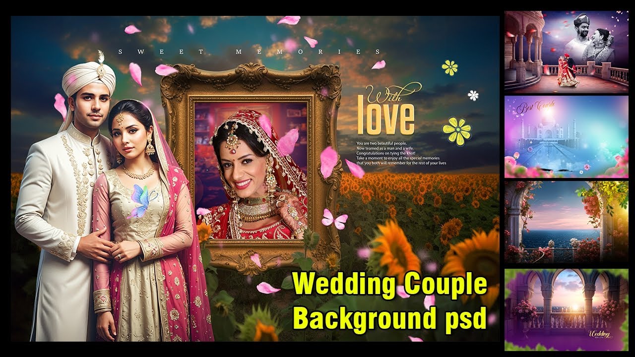 10 Beautiful Couple PSD Backgrounds Free Download | Photo Editing ...