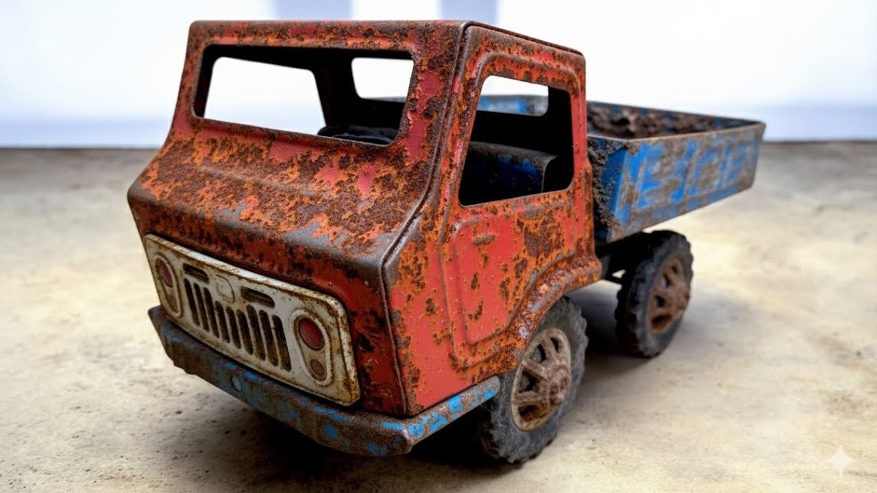 OLD RUSTY CAR TOY FULL RESTORATION | Реставрація Старої Іржавої Машинки ...