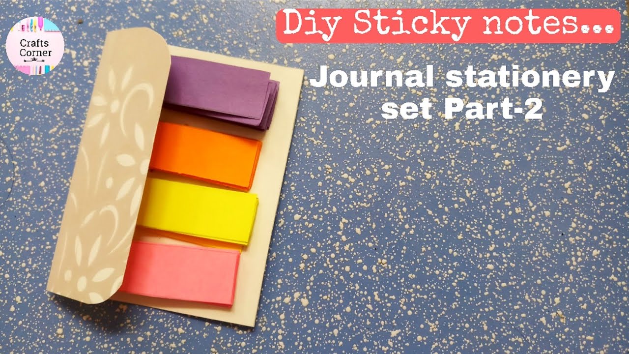 Diy Sticky notes making at home||Journal stationery set Part-2||# ...