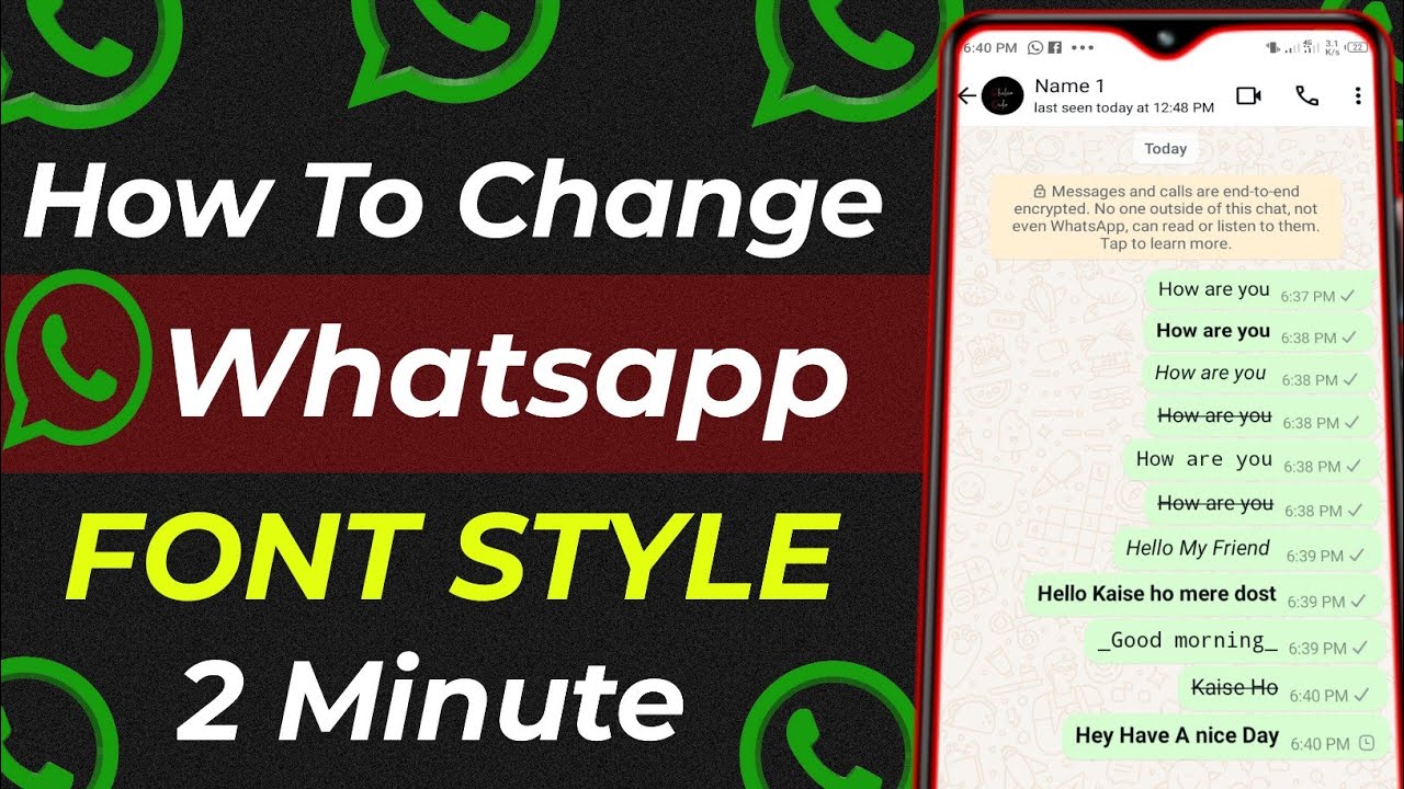 New Trick WHATSAPP Keyboard Multiple FONT | How To Change Whatsapp ...
