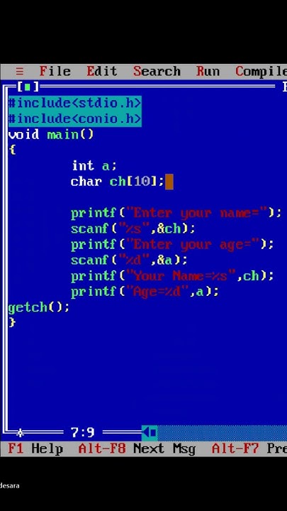 How to print our name and age in C language #programminglanguage #shortsfeed #shorts #shortvideo ...