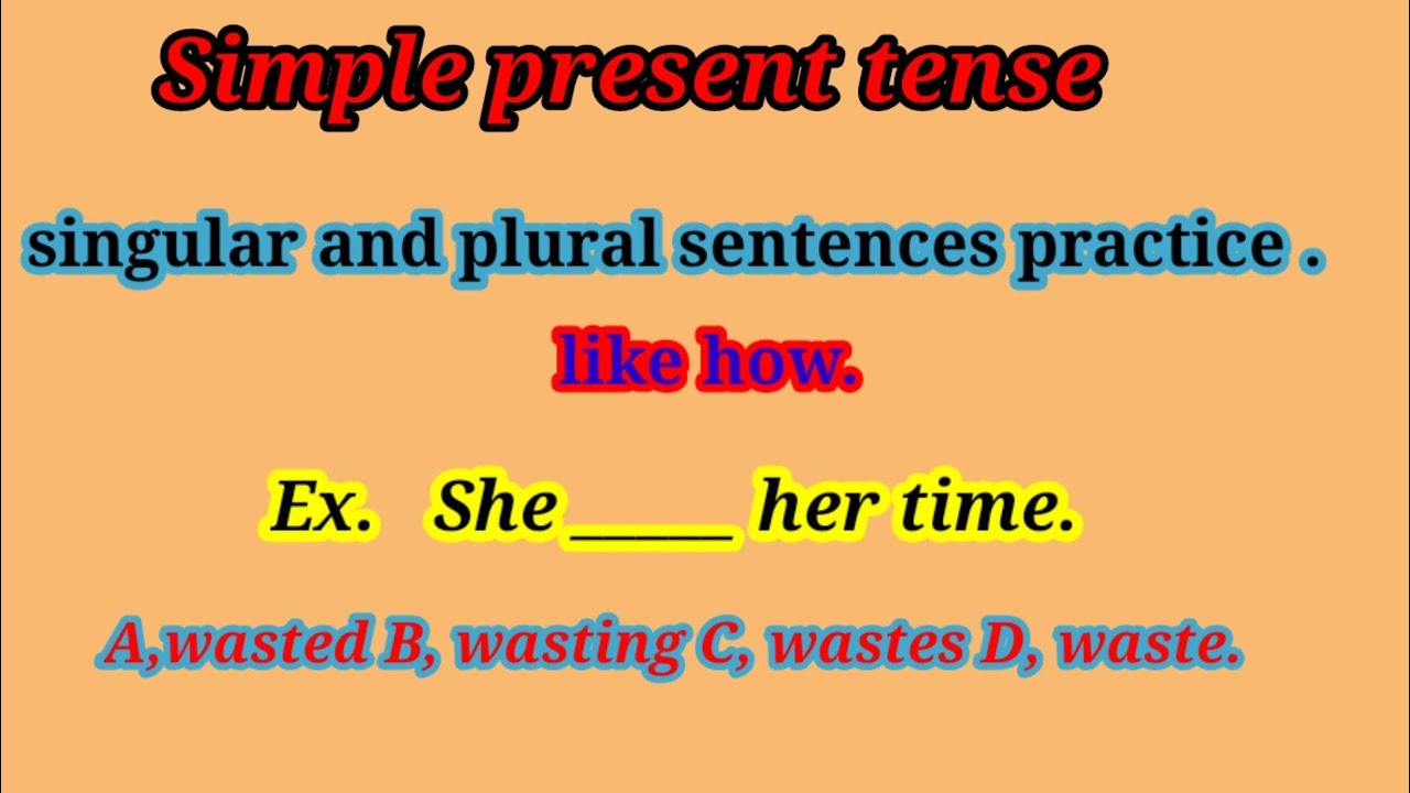 Simple Present Tense Singular And Plural Sentences Practice In Pashto 8983