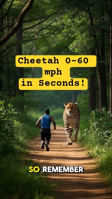How Fast is a Cheetah 0-60 mph in Seconds! 🐆 #AnimalFacts #Shorts - YouTube