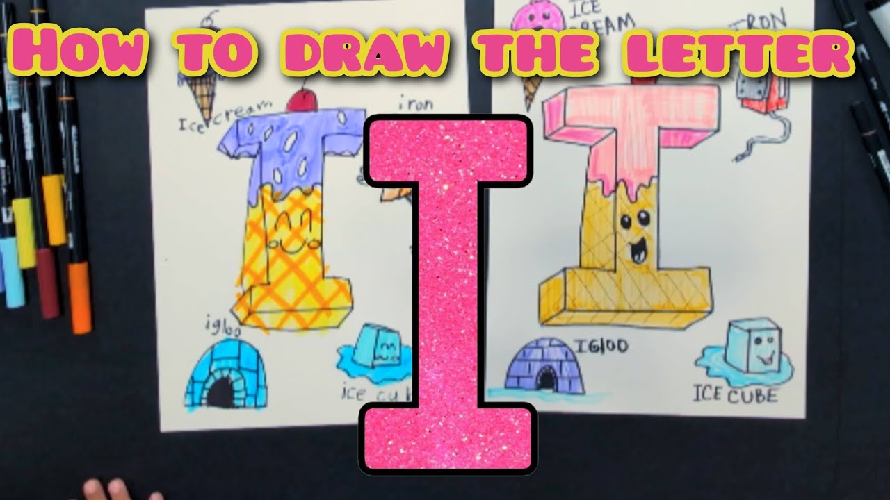 How to draw the letter I - YouTube
