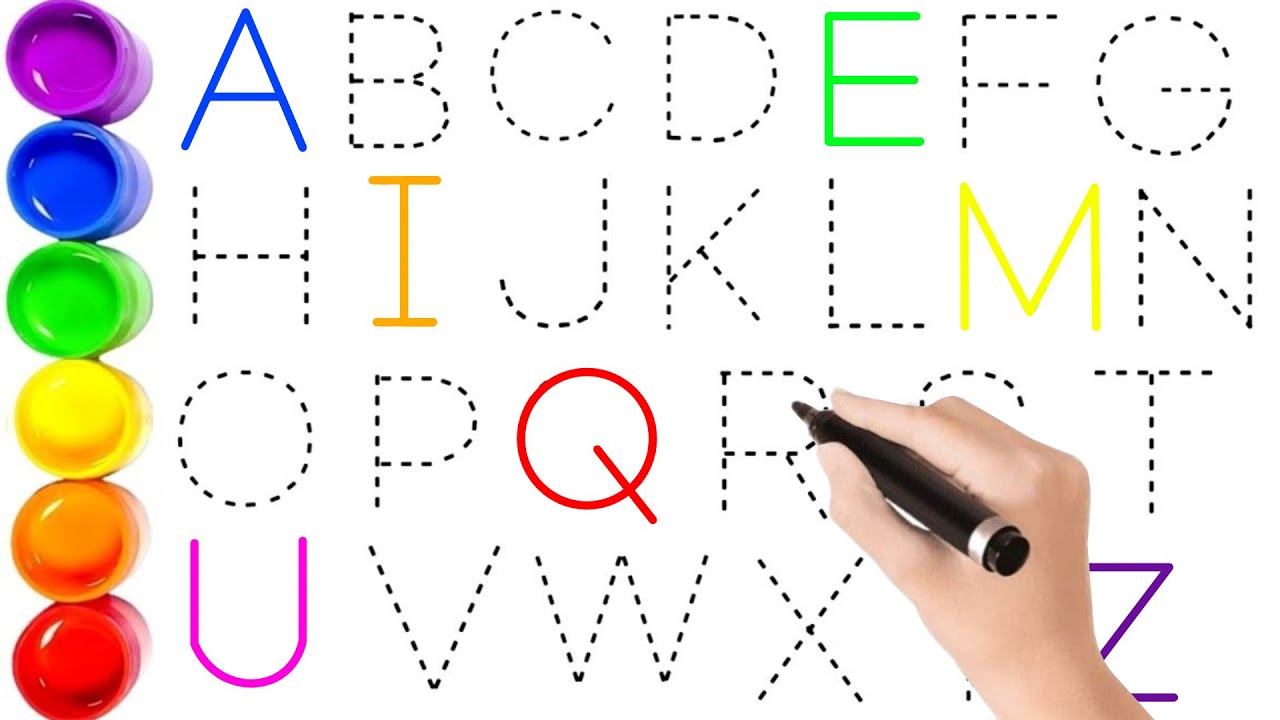 Alphabet Tracing Fun for Kids | Easy Draw and Paint Alphabet | Cape ...