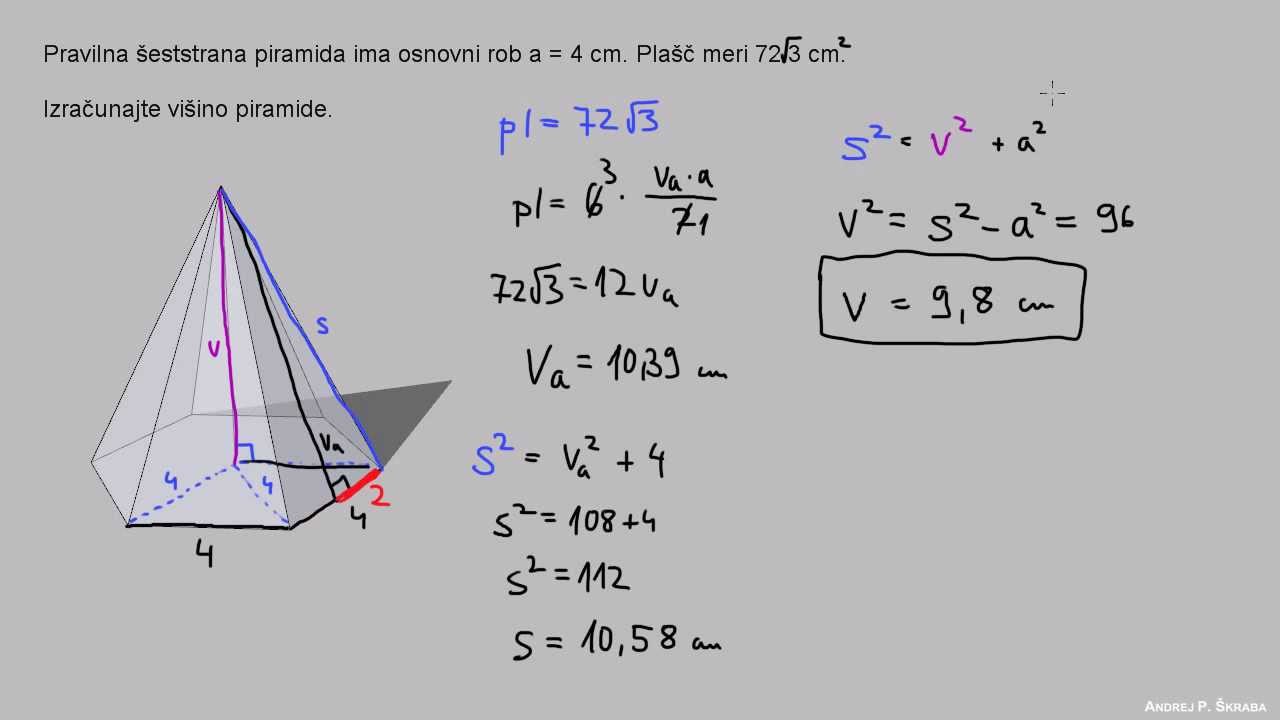 Šeststrana piramida - višina 2 - YouTube
