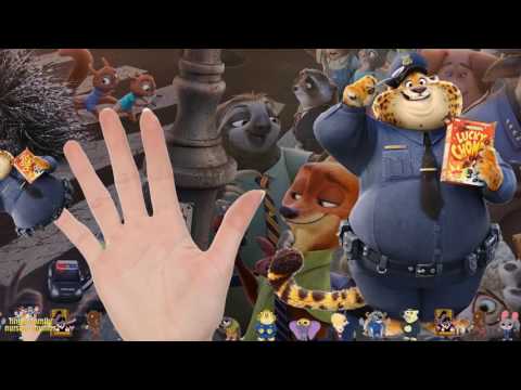Zootopia Finger Family Song   Nursery Rhyme For Kids Nick Wilde Judy Hopps Clawhauser Lionheart