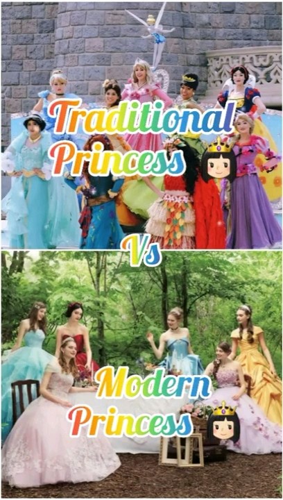 Traditional princess💖Vs Normal princess💕 /👗gown/👜bag/👠heels #Mqueen1624 ...