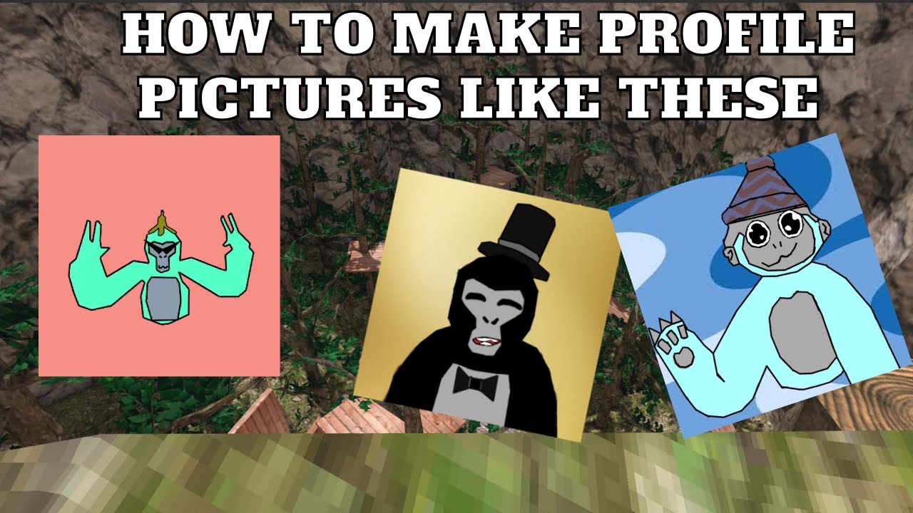 How to make a gorilla tag profile picture - YouTube