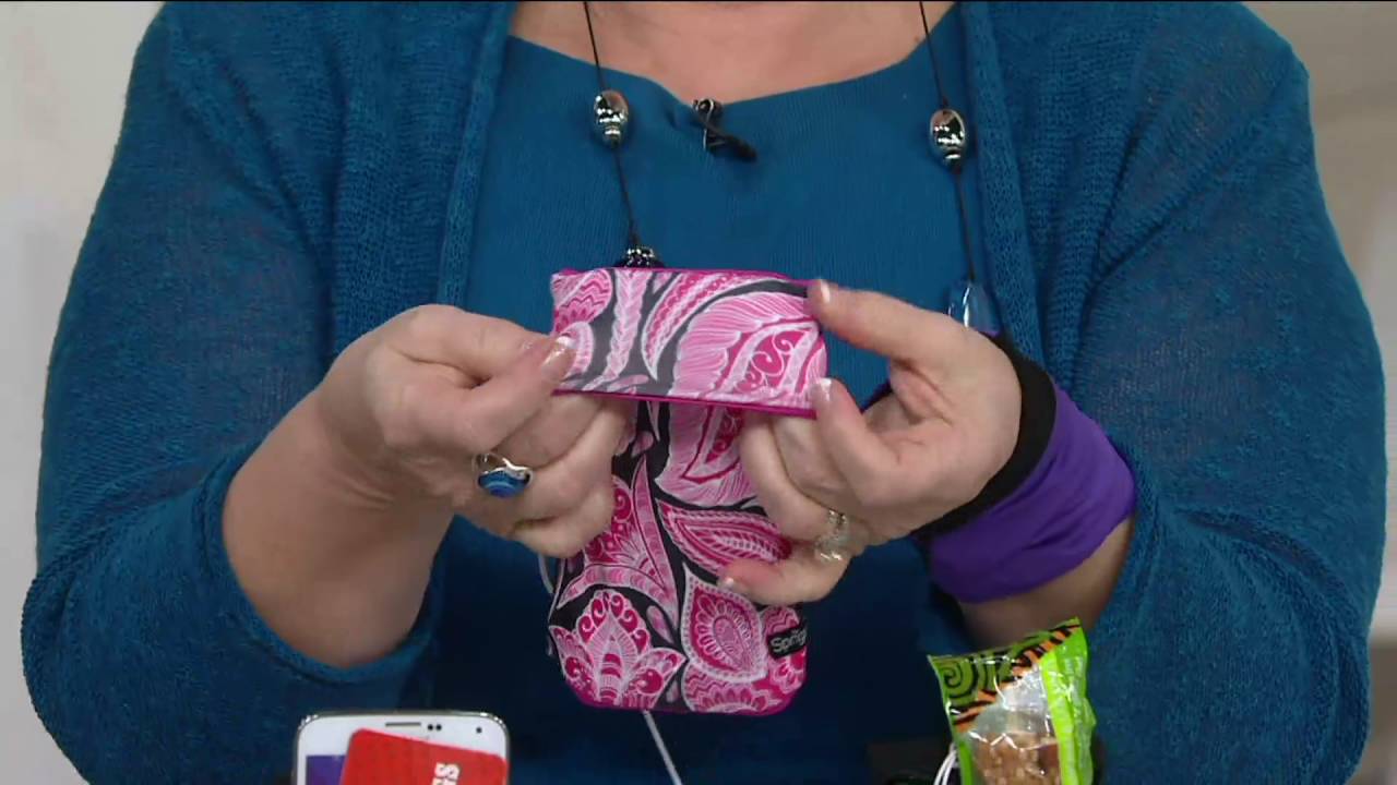 S/2 Big Banjees 2-Pocket Cell Phone Wrist Wallets by Sprigs on QVC ...