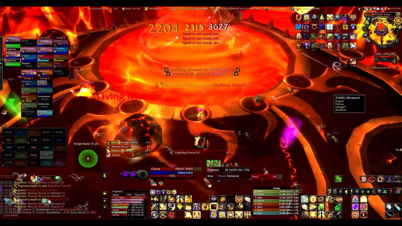 Ragnaros meteor dance - YouTube