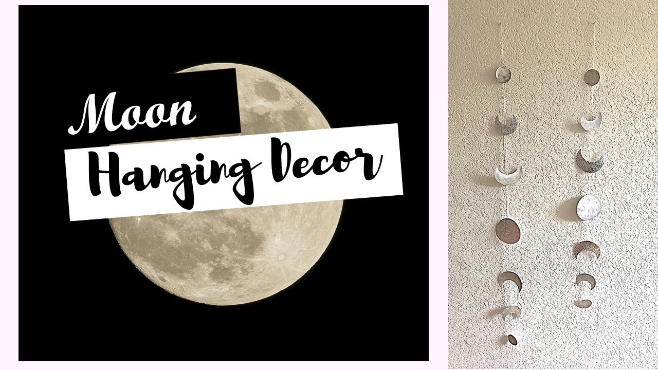 DIY aesthetic moon phase decoration | Wall decor | Boho home decor ...