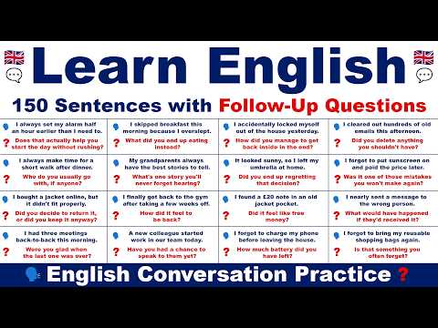Learn English: 150 Sentences with Follow-Up Questions | Adult Learners