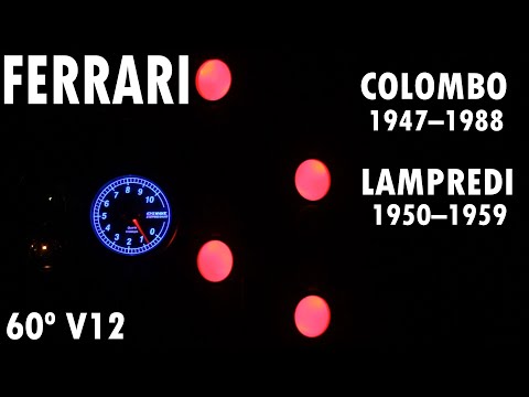 Ferrari Colombo/Lampredi 60º V12 firing order audiovisual demonstration ...