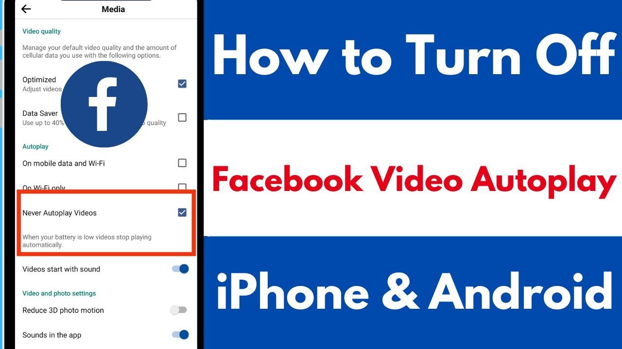 How to Turn Off Facebook Video Auto Play Android - YouTube
