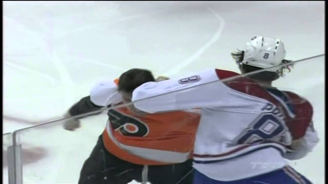 Zac Rinaldo vs Brandon Prust fight April 3 2013 Montreal Canadiens vs ...