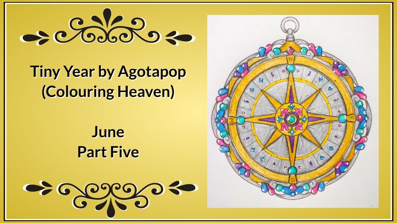 Tiny by Agotapop (Colouring Heaven Magazine) - June (Part 5 - Compass Tutorial) - YouTube