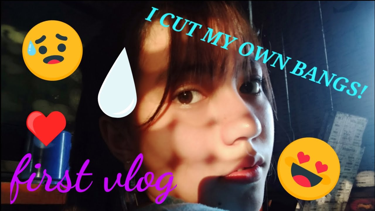 FIRST VLOG CUTTING MY OWN BANGS (Fail or Not) - YouTube