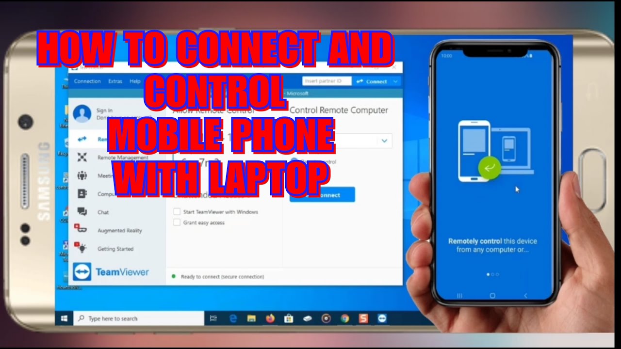 How to connect and control mobile phone with laptop wirelessly. - YouTube