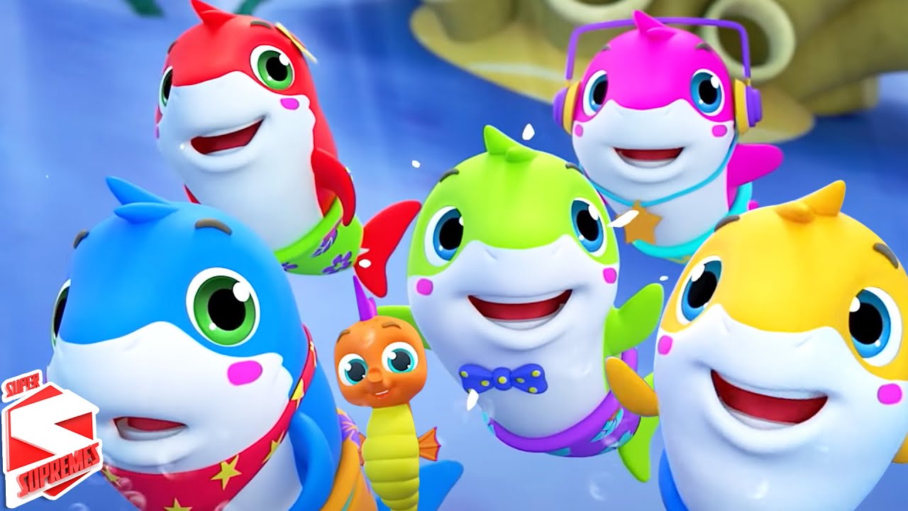 Five Little Sharks + More Nursery Rhymes And Children Songs - YouTube