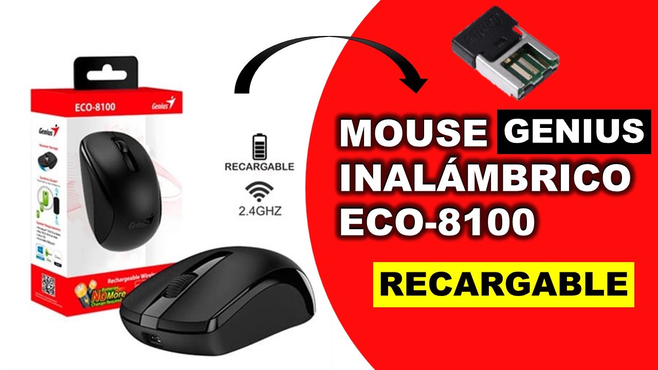 MOUSE INALAMBRICO USB RECARGABLE [GENIUS ECO 8100] UNBOXING 2024 - YouTube