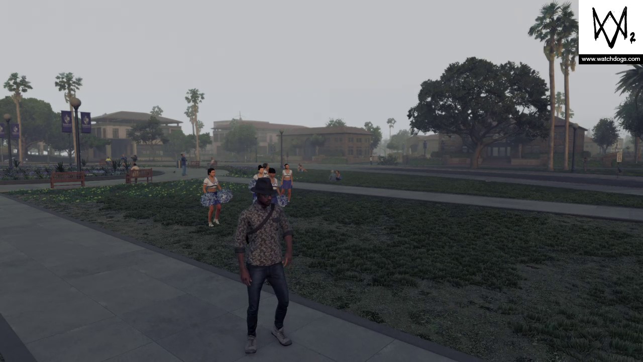 WATCH DOGS 2 Listening to Spaz Nerd while watching cheerleader dancing ...