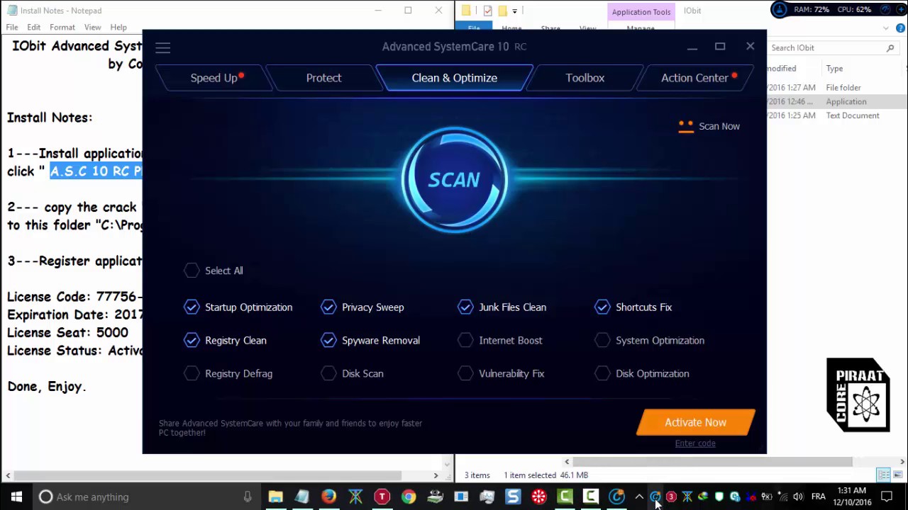Advanced SystemCare 10 PRO Descargar Rápidamente Completo | 2017 - YouTube
