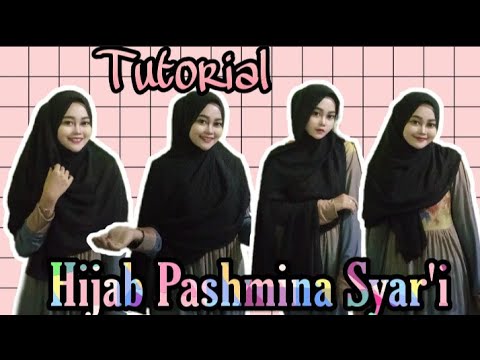 Tutorial hijab pashmina Syar'i Menutup dada simpel dan kekinian 4style ...