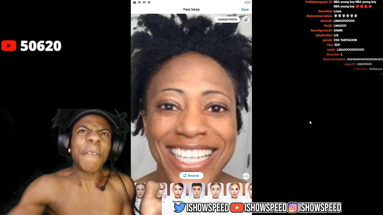 IShowSpeed Rages After FaceSwap With EDP😂 - YouTube