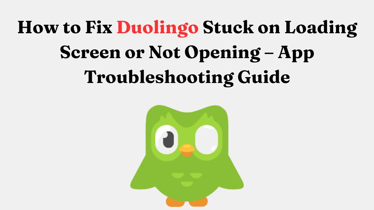 How to Fix Duolingo Stuck on Loading Screen or Not Opening – App ...