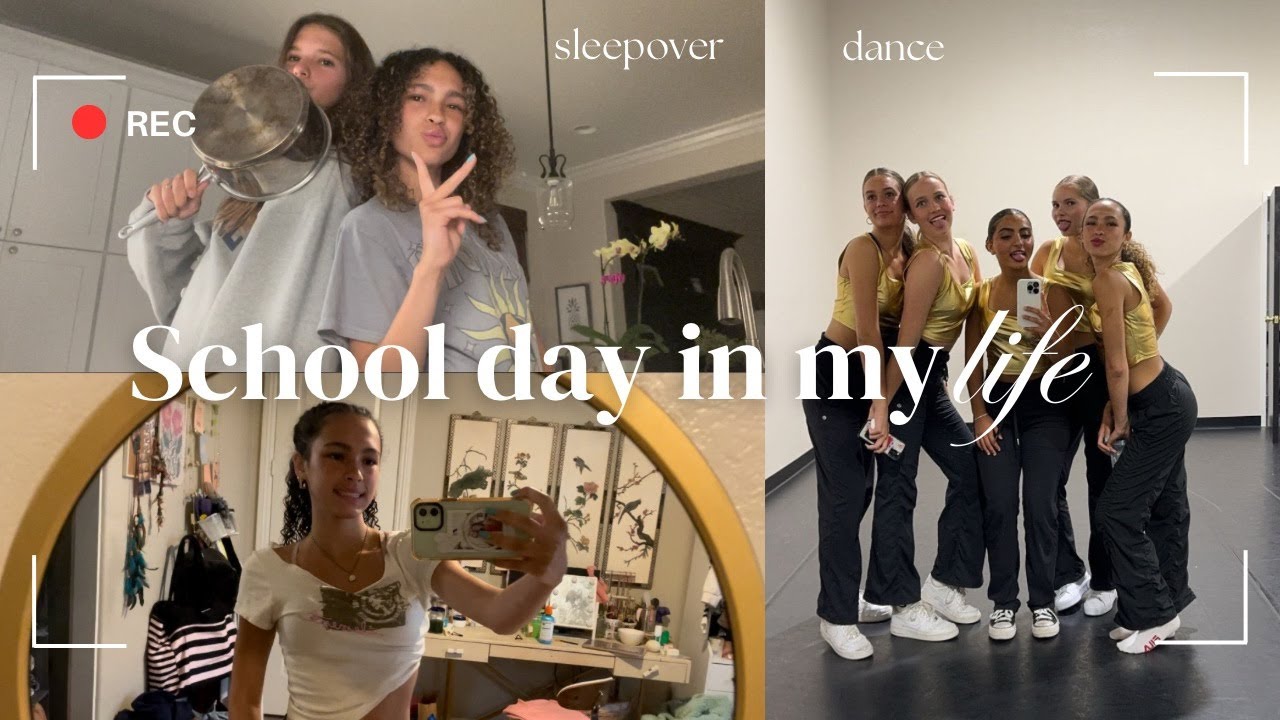 SCHOOL DAY IN MY LIFE!📚 *dance, sleepover* - YouTube