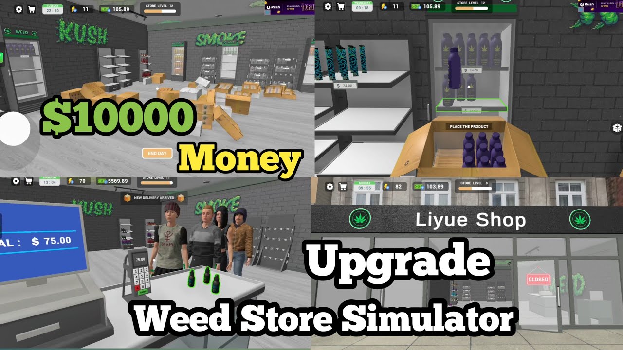 Weed Store Simulator part 2 Supermarket Simulator game Weed Store ...