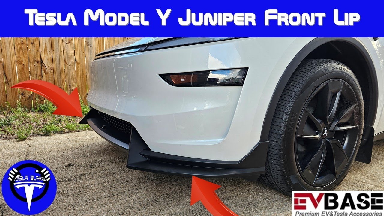 Tesla Model Y Juniper Makeover: Installing the Front Lip from EVBase # ...