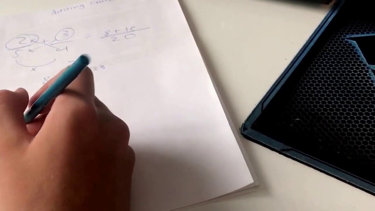 Adding Fractions (smiley face method) - YouTube