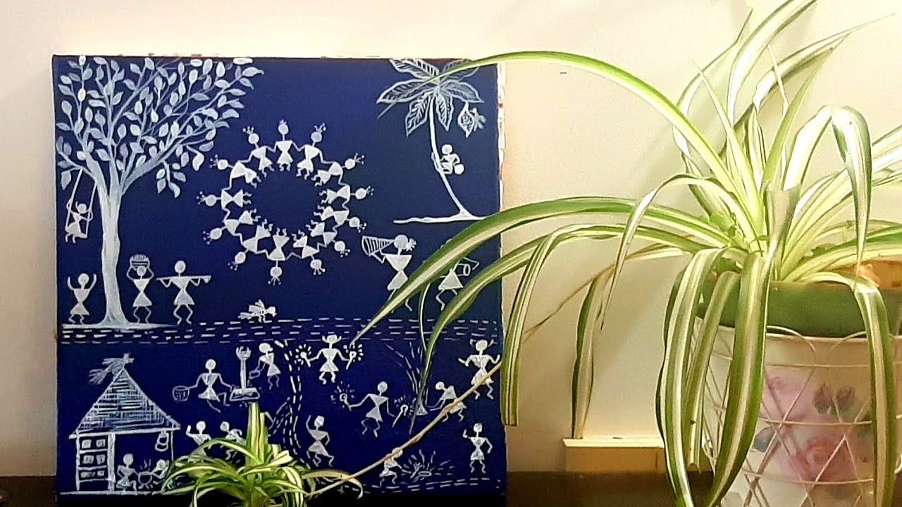 Warli painting for beginners - YouTube