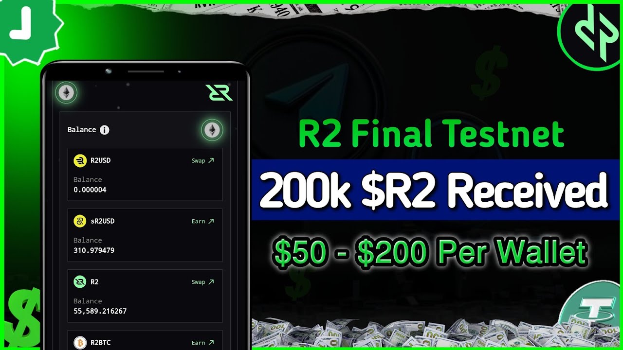 200k $R2 Received 🤑 R2 Money Final Testnet Live - New Testnet Airdrop ...