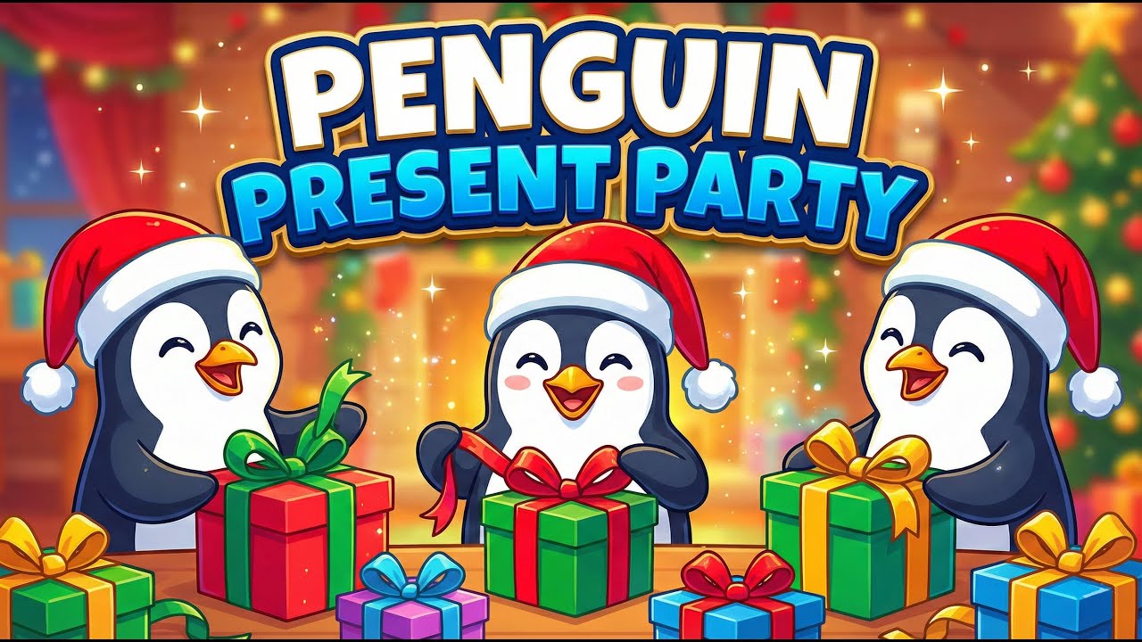 Penguin Present Party 🐧🎁 | Fun & Happy Christmas Song for Kids - YouTube