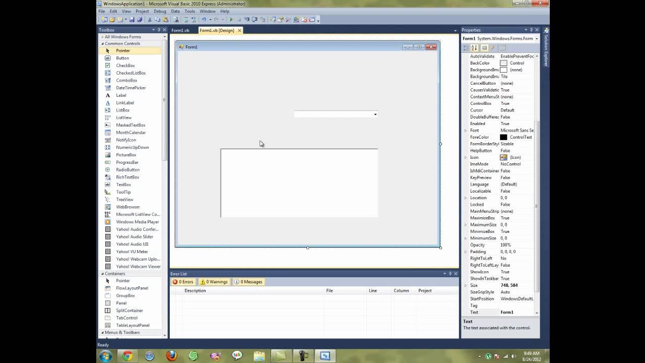 Setting Display and Value of ComboBoxes (EASY TRICK) (Visual Basic Express 2010) - YouTube