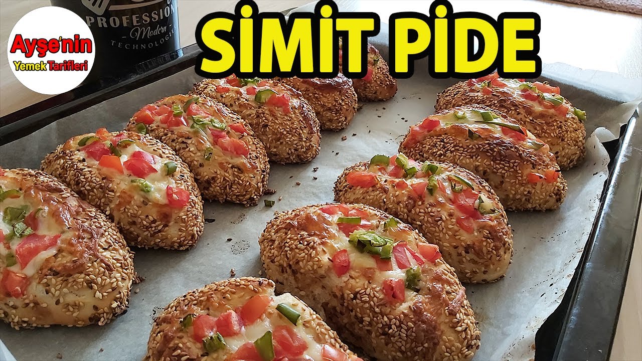 SİMİT PİDE TARİFİ - Kaşarlı Domatesli SİMİT PİDE NASIL YAPILIR - YouTube