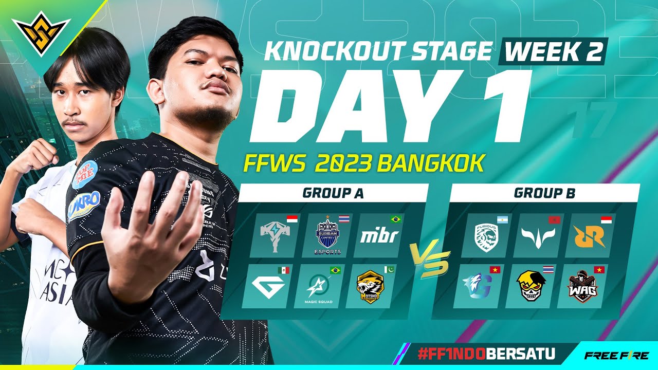 [ID] Free Fire World Series - Knock Out Stage Week 2 Day 1 - YouTube