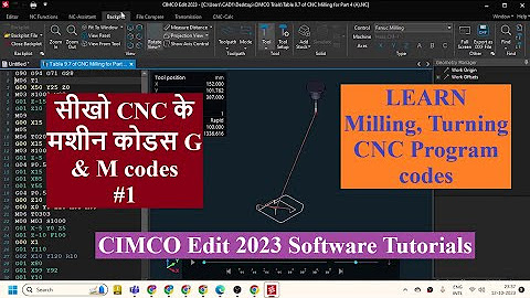CNC G M Codes program Tutorial: CIMCO Edit 2023 Software - YouTube