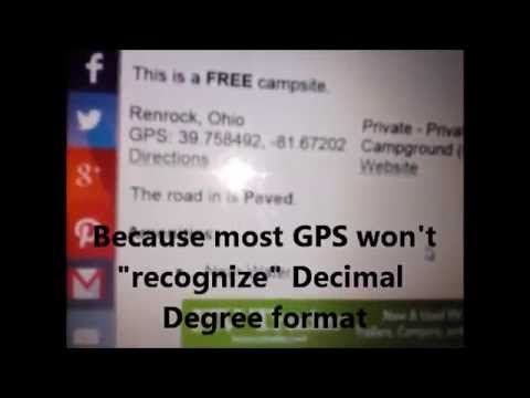 RV Tip: GPS For RVers (Converting Decimal Degree Format) - YouTube
