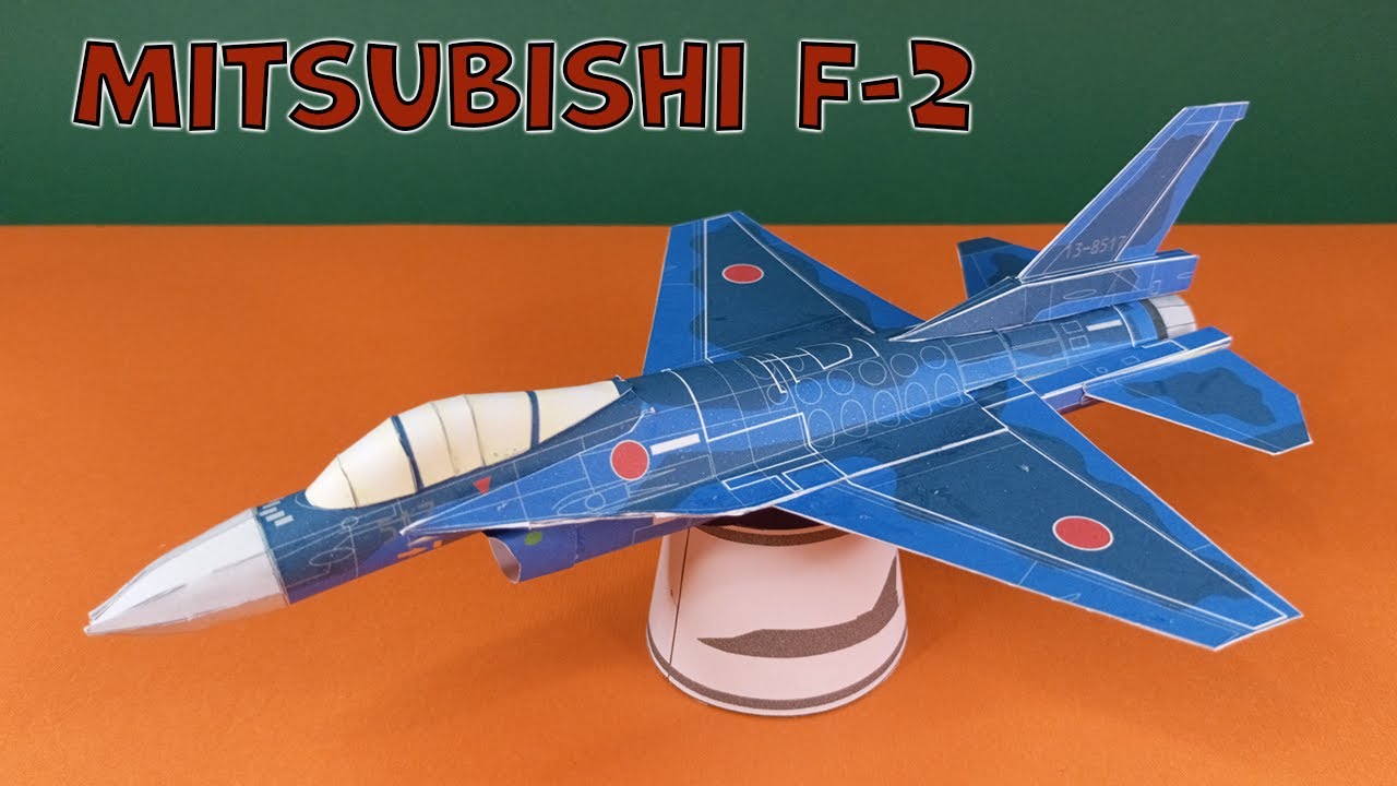 Mitsubishi F-2 Paper Model | How To Make Paper Airplane Model | DIY ...