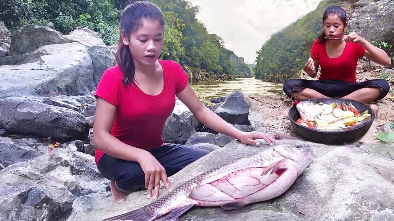 Yummy Big Fish with eggs and Cooking Soup with spicy recipe - Easy Fish ...