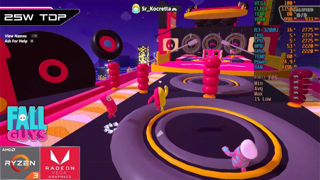 Fall Guys (The Fall Forever Update) | AMD Ryzen 3 3200U Vega 3 - YouTube