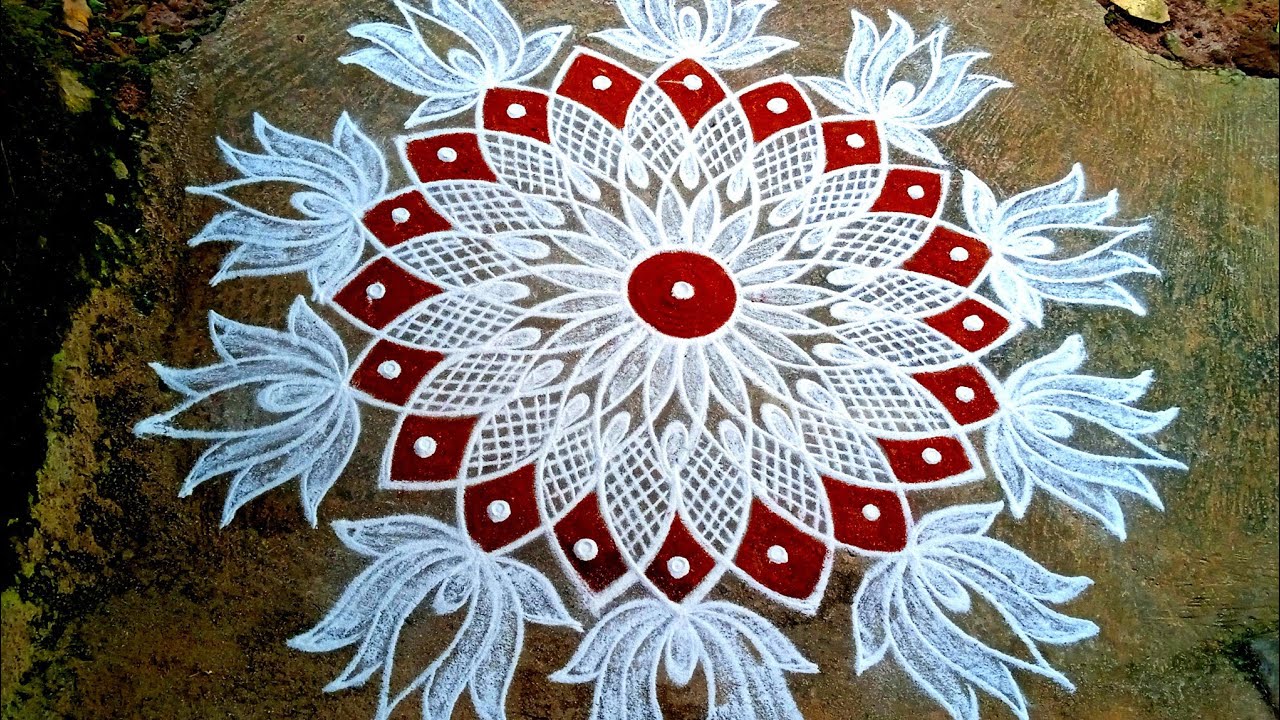 Vaigasi madham traditional freehand friday velli special rangoli/padi ...