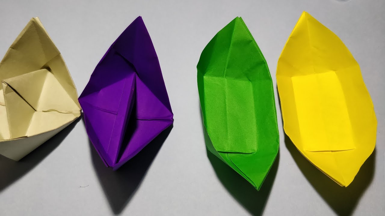 normal boat ant canoe boat making art paper - YouTube