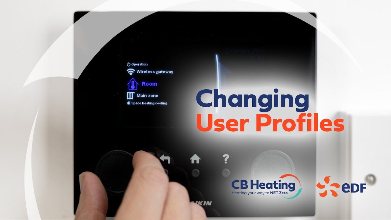 How to change User Profiles on Daikin Controller - YouTube