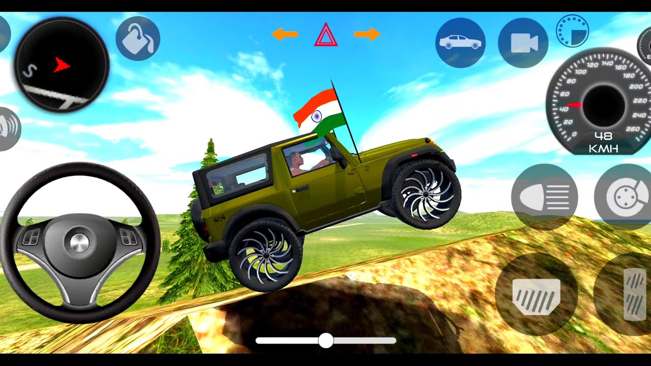 Yellow Colour Thar Driving Indian Car Simulator Trending Modified 4X4 ...
