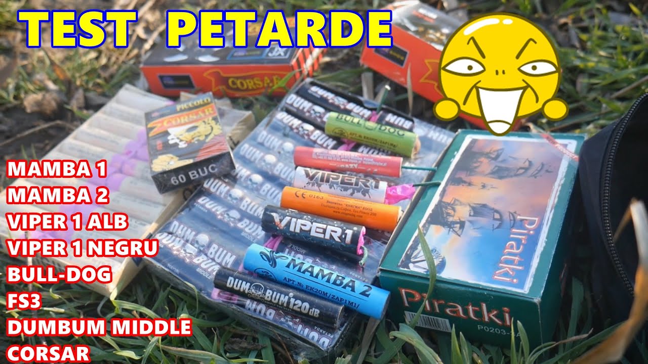 Test petarde - Mamba 1, Mamba 2, Bull-Dog, Viper 1 alb și negru, DumBum ...
